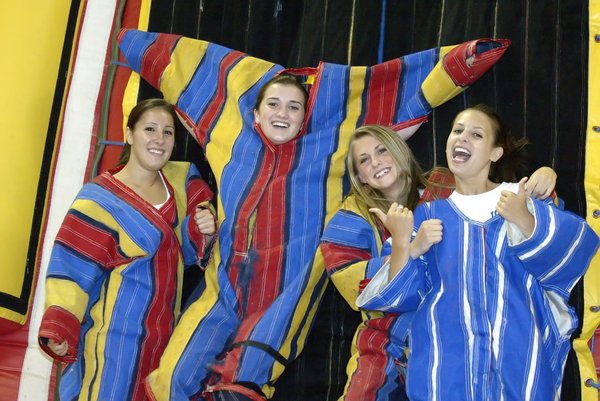 Outdoor Movie, Backyard Movie, foam dance party, sumo suits